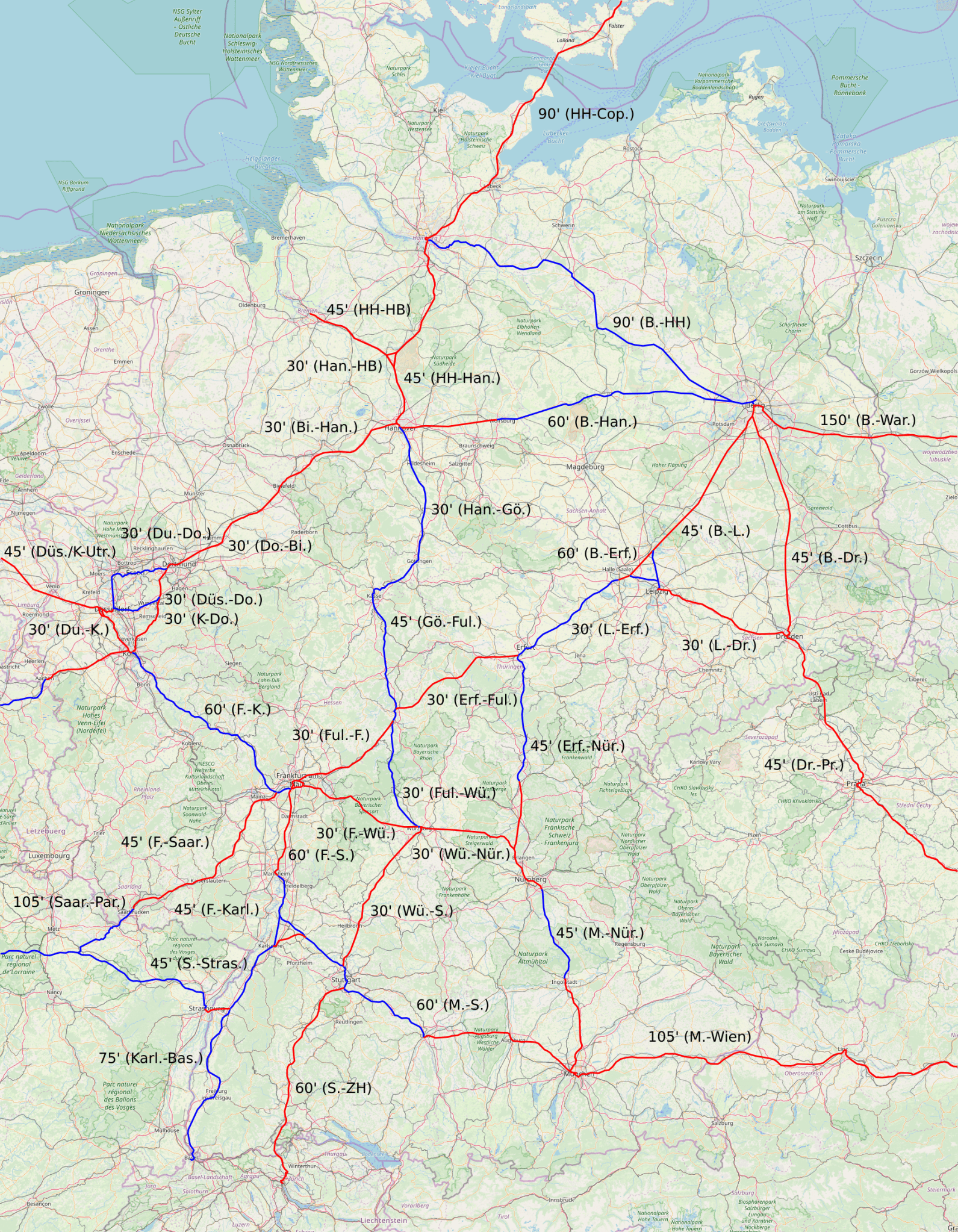 Modeling High-Speed Rail for Germany | Pedestrian Observations